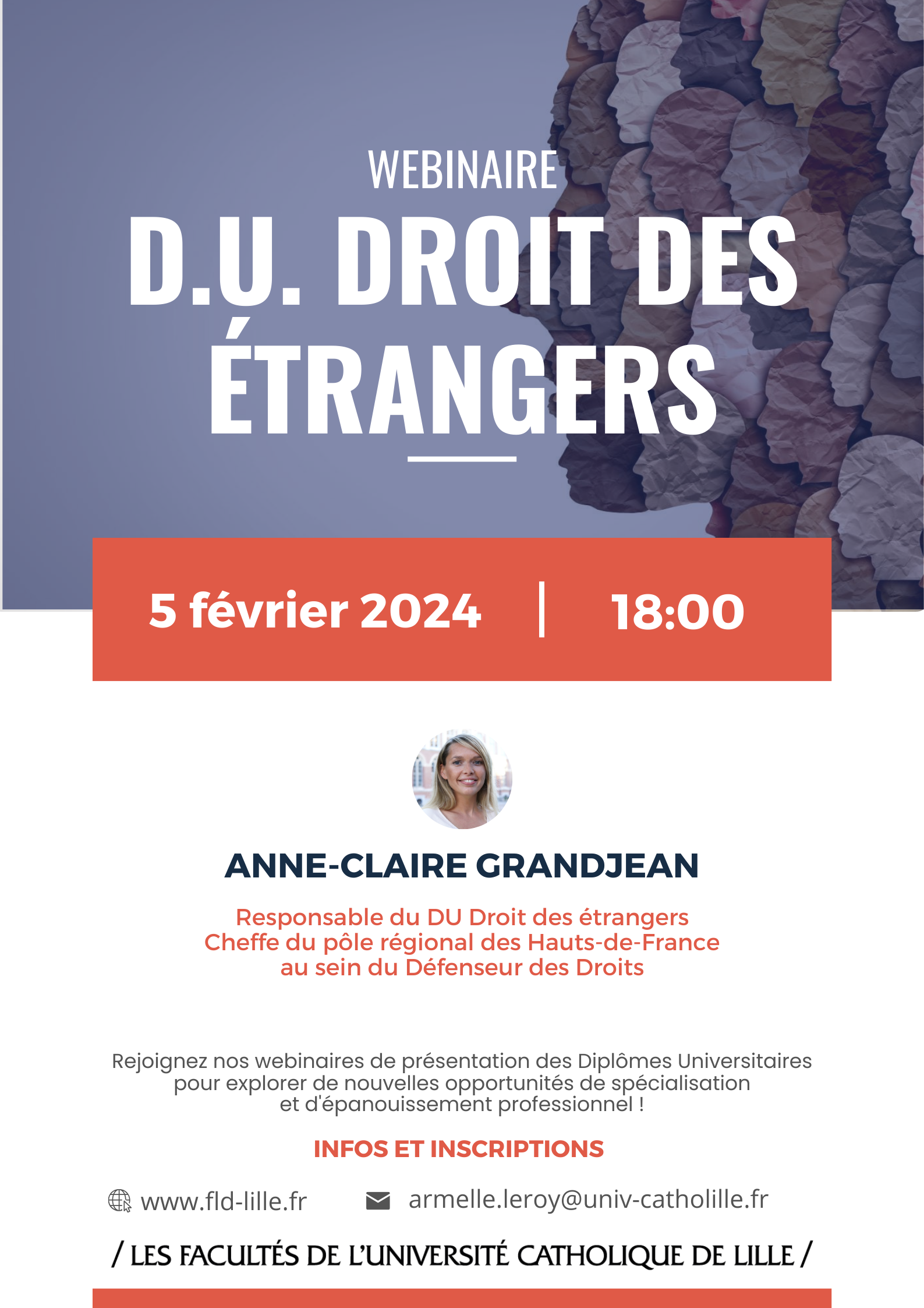 Webinaire Diplôme Universitaire Droit des étrangers - Faculté de droit
